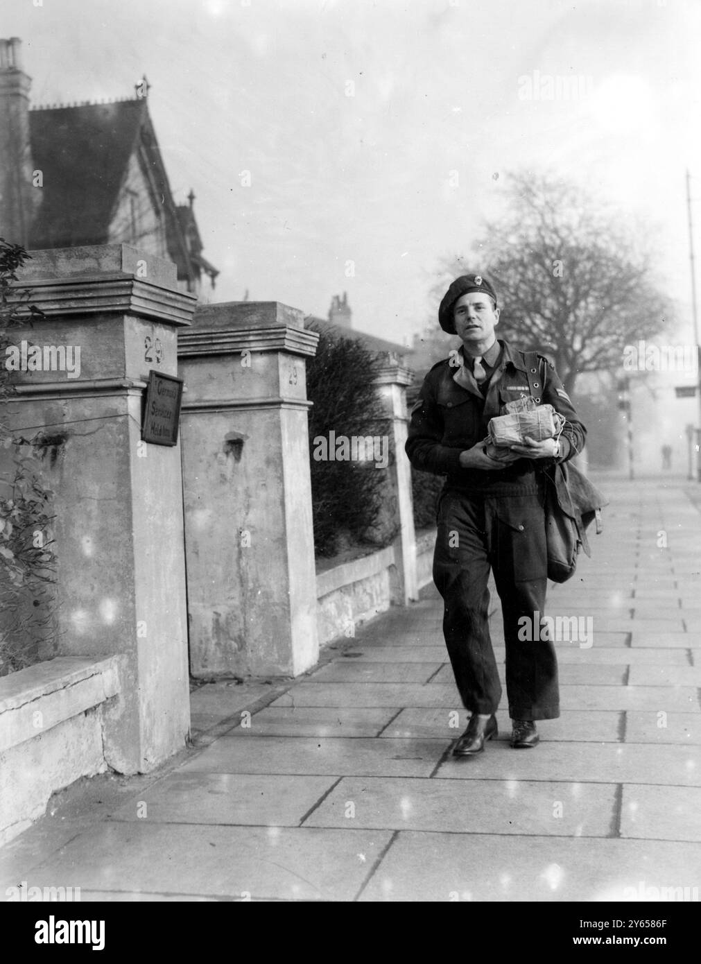 Post war 1946 Temporary postman - Corporal J Dennis of the RASC working ...