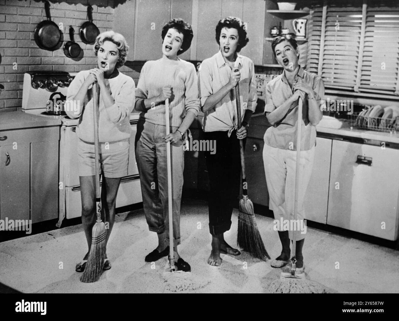 The singing group The Chordettes in action 10 September 1959 Stock ...