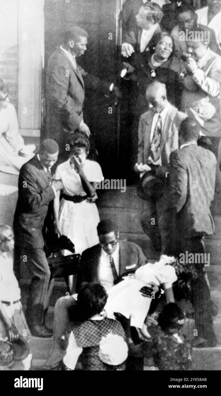 Birmingham , Alabama , The dramatic scene outside the 16th Street ...