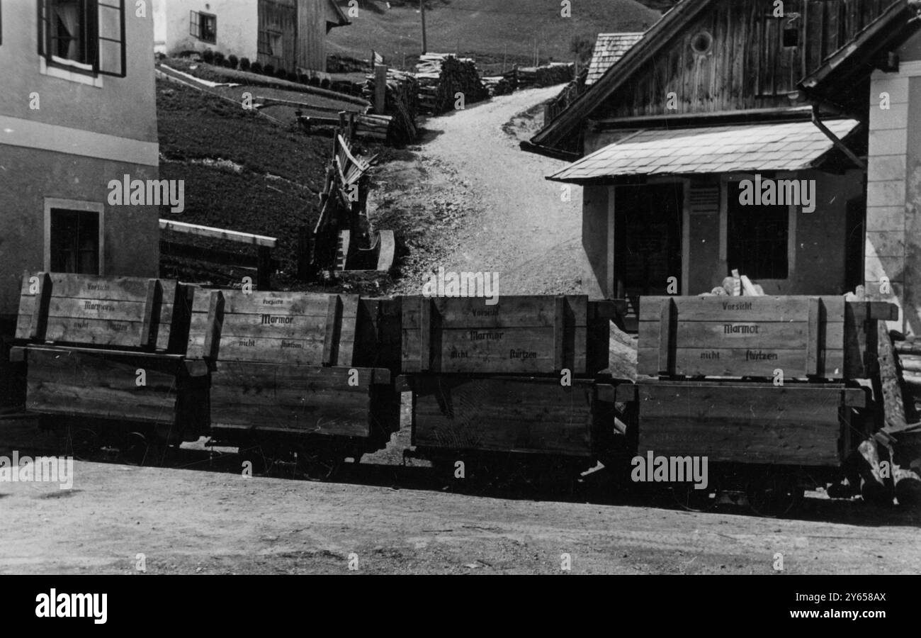 Nazi War Loot in the salt mines of Altaussee . Crates containing bombs ...