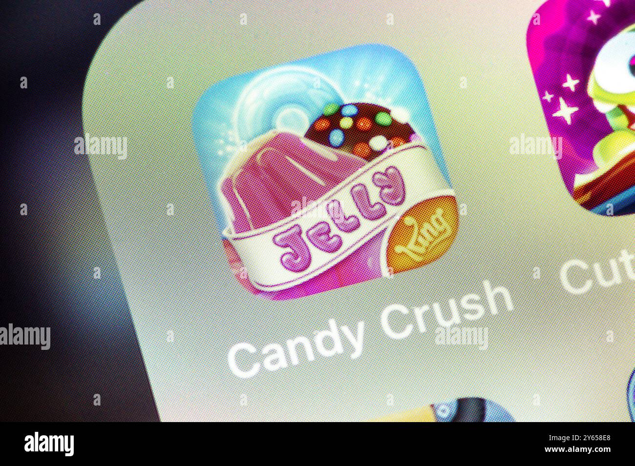 OSTRAVA, CZECHIA - JULY 27, 2024: Icon of Candy Crush Saga mobile app ...