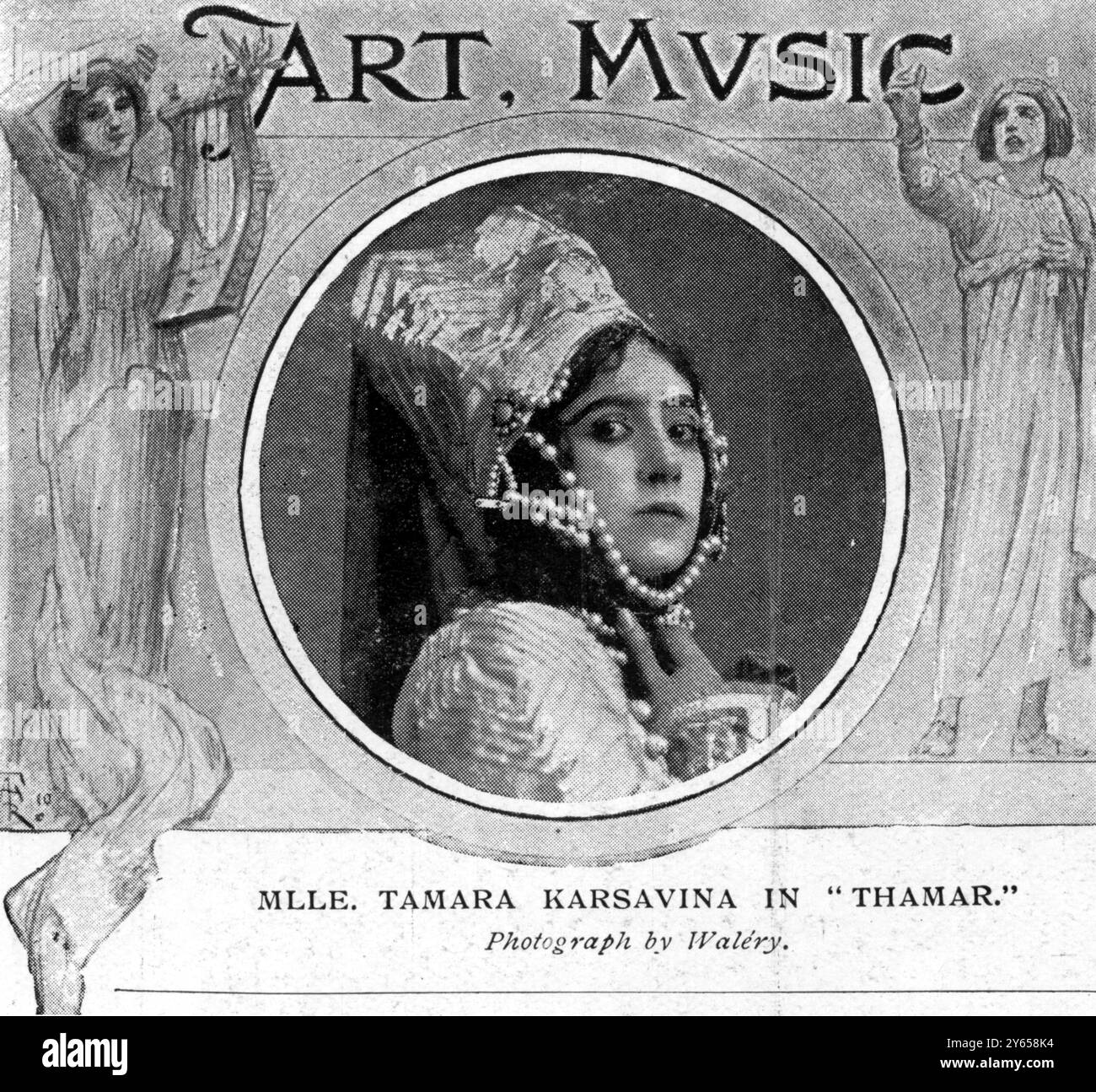 Russian ballerina Tamara Karsavina seen here in costume appearing in ...