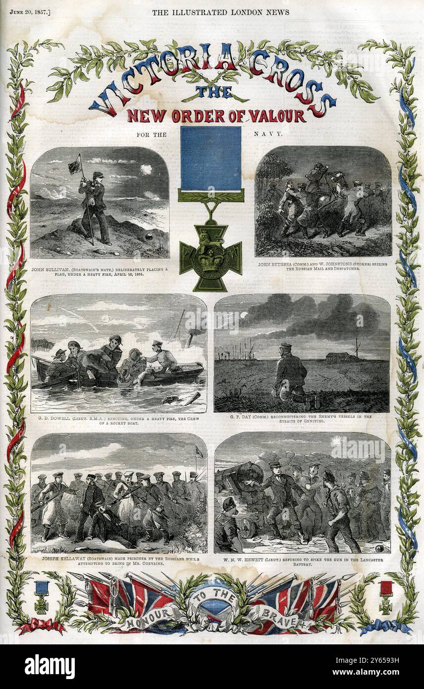 Victoria Cross - The new order of valour for the navy Illustrations of ...
