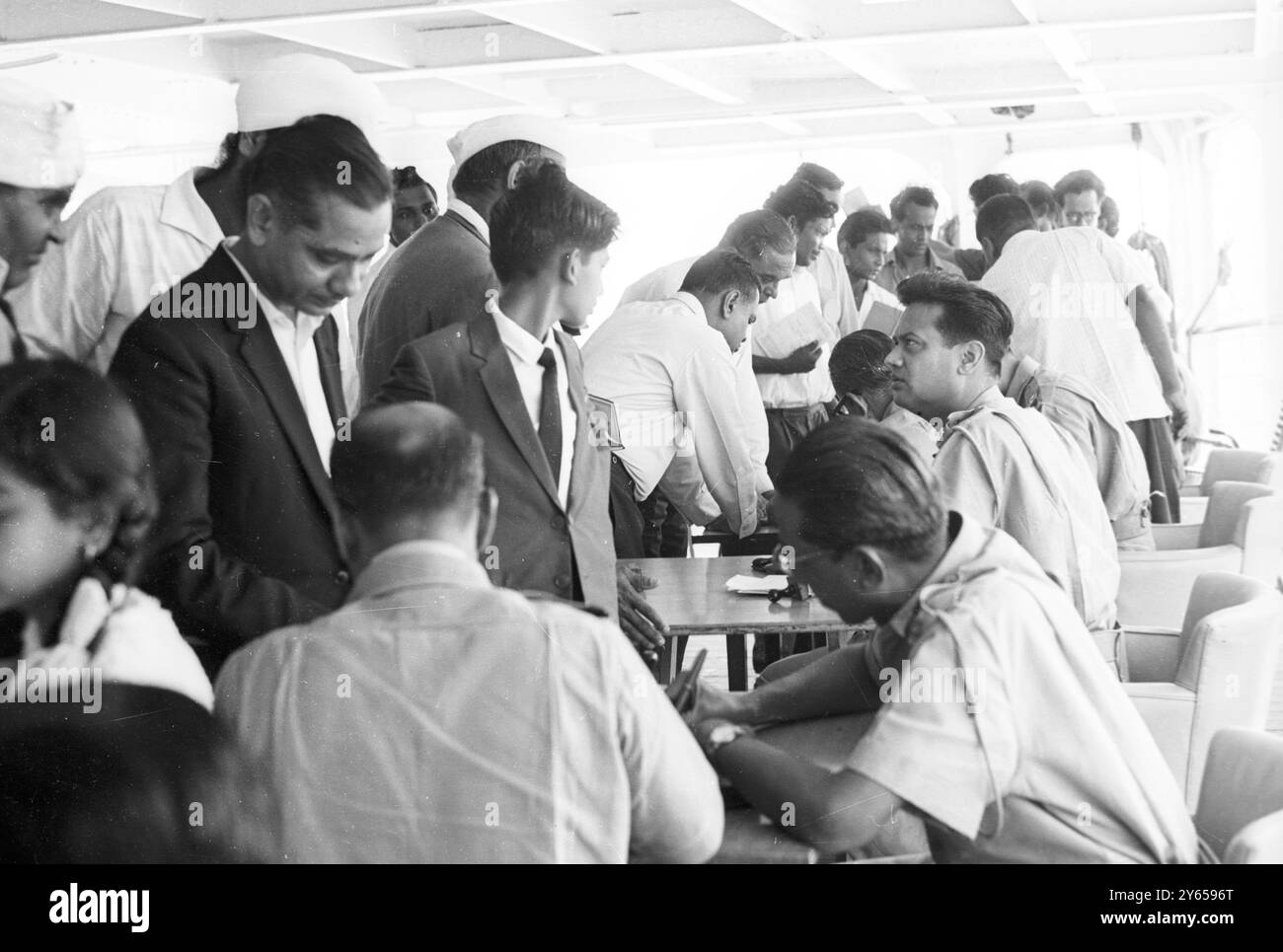 Some of the 500 Kenya Indians pictured as they landed from Kenya aboard ...