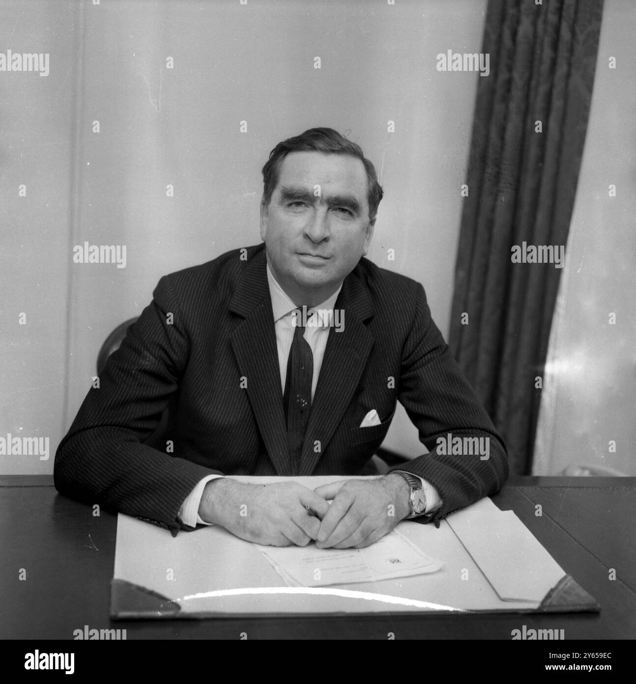 New portrait of Denis Healey , Minister of Defence in the British ...