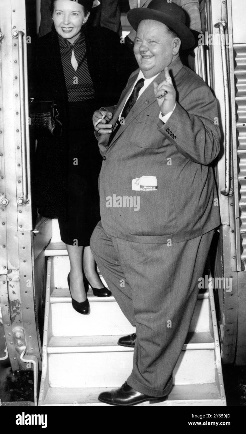 Seen before leaving Los Angeles for New York to embark on the Queen ...