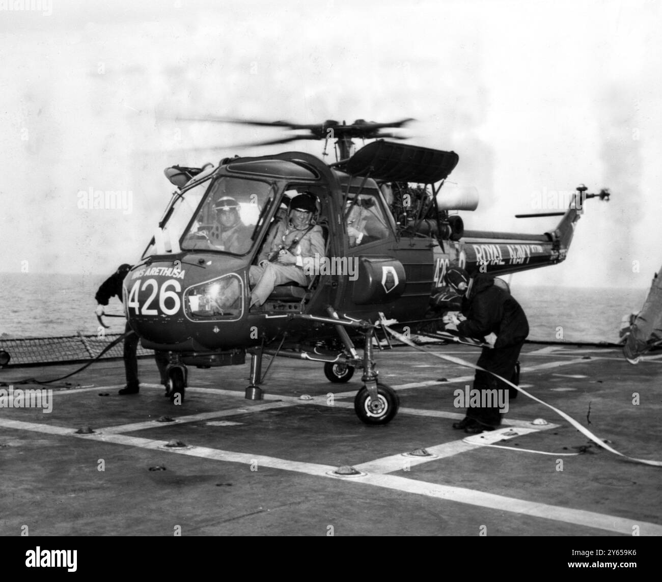 Secretary of State for Defence Mr Denis Healey arriving aboard the ...