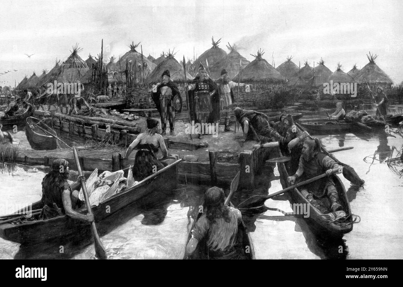 In England 2000 years ago , a prehistoric village organised and ...