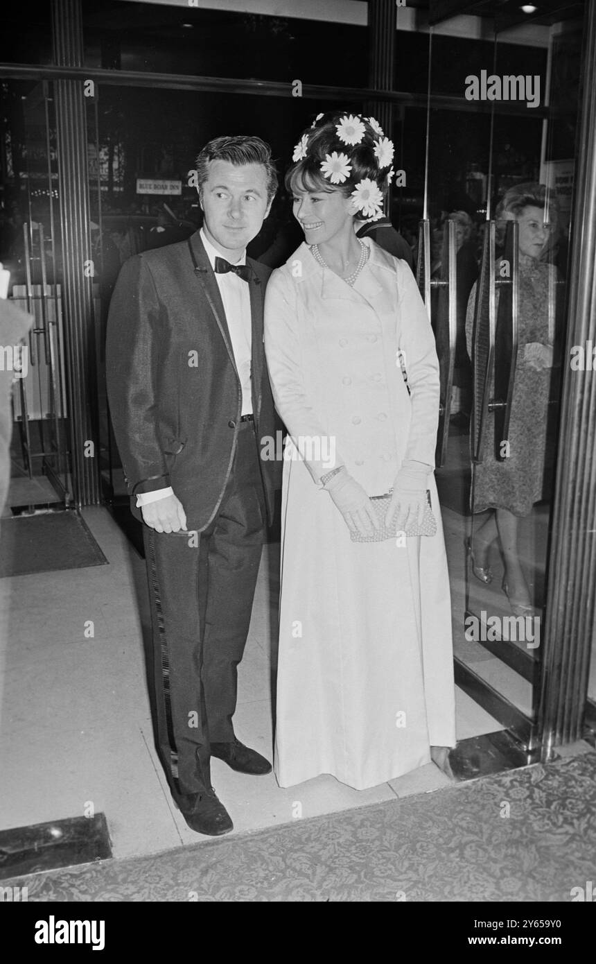 Actor-Producer Bryan Forbes is pictured with his wife Nanette Newman ...