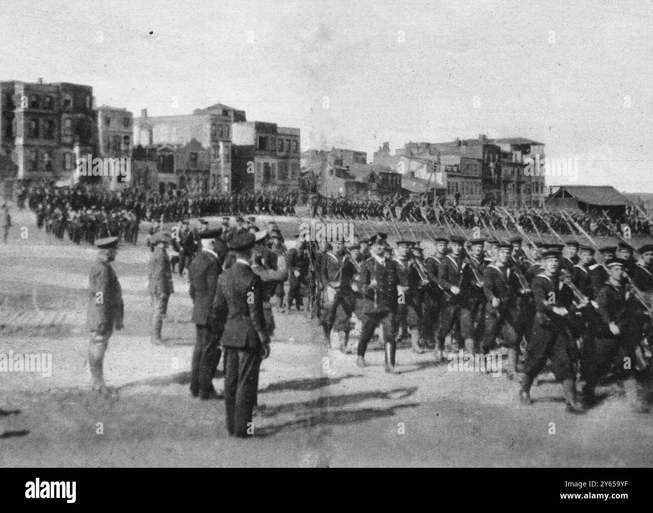The British show of force in Constantinople : men of the Atlantic Fleet ...