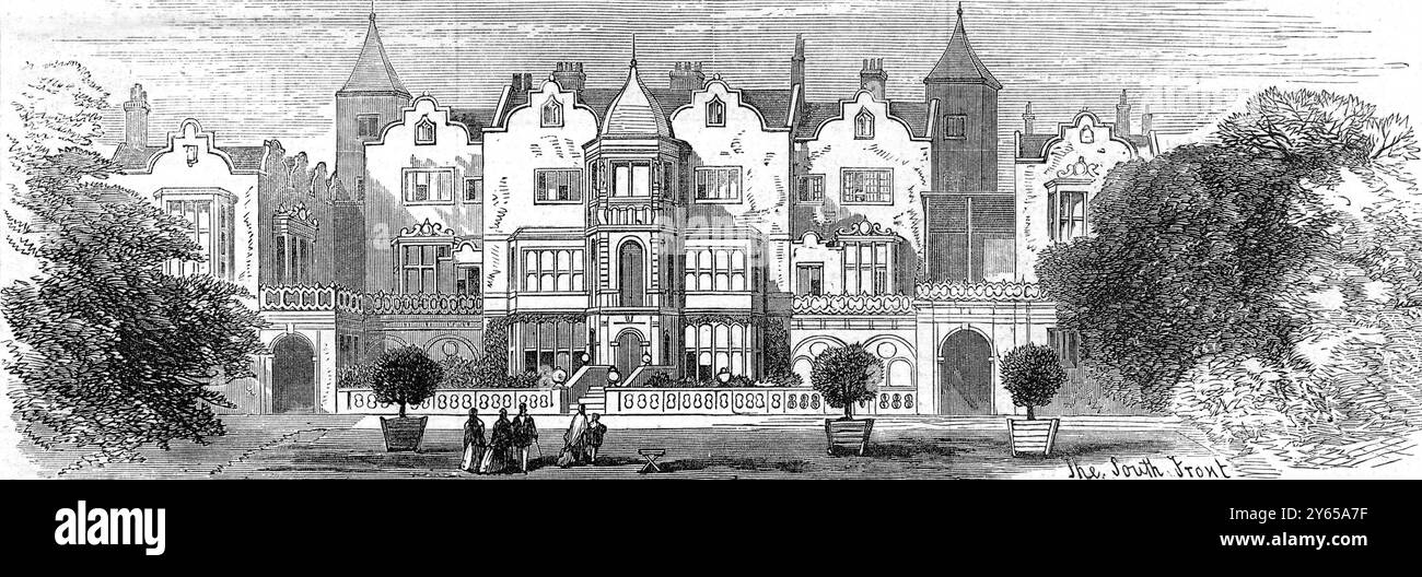 An artist impression of the south front of Holland House , Kensington ...