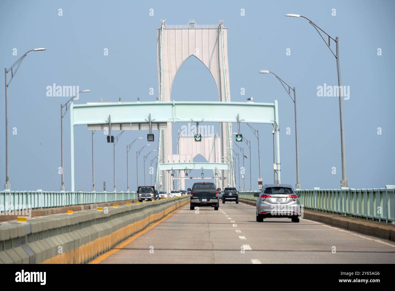 The Newport Pell Bridge in Newport, Rhode Island Stock Photo - Alamy