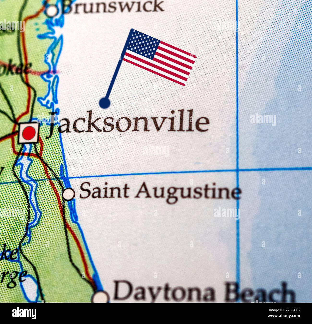 jacksonville usa on the map Stock Photo - Alamy