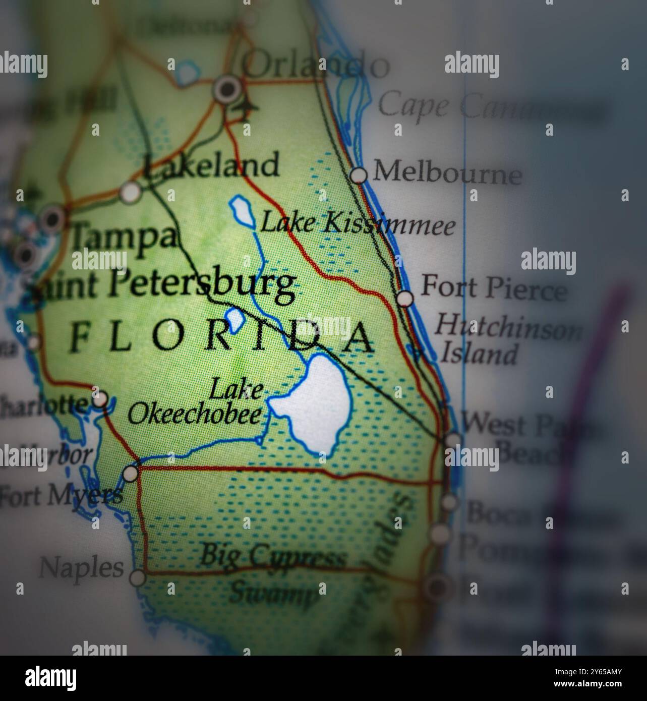 Florida state map in hi-res stock photography and images - Alamy