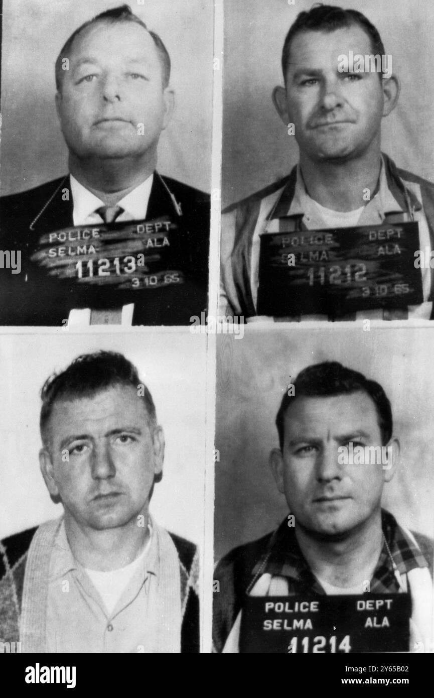 Selma , Alabama ; Police photos of four men arrested on 11th March in ...
