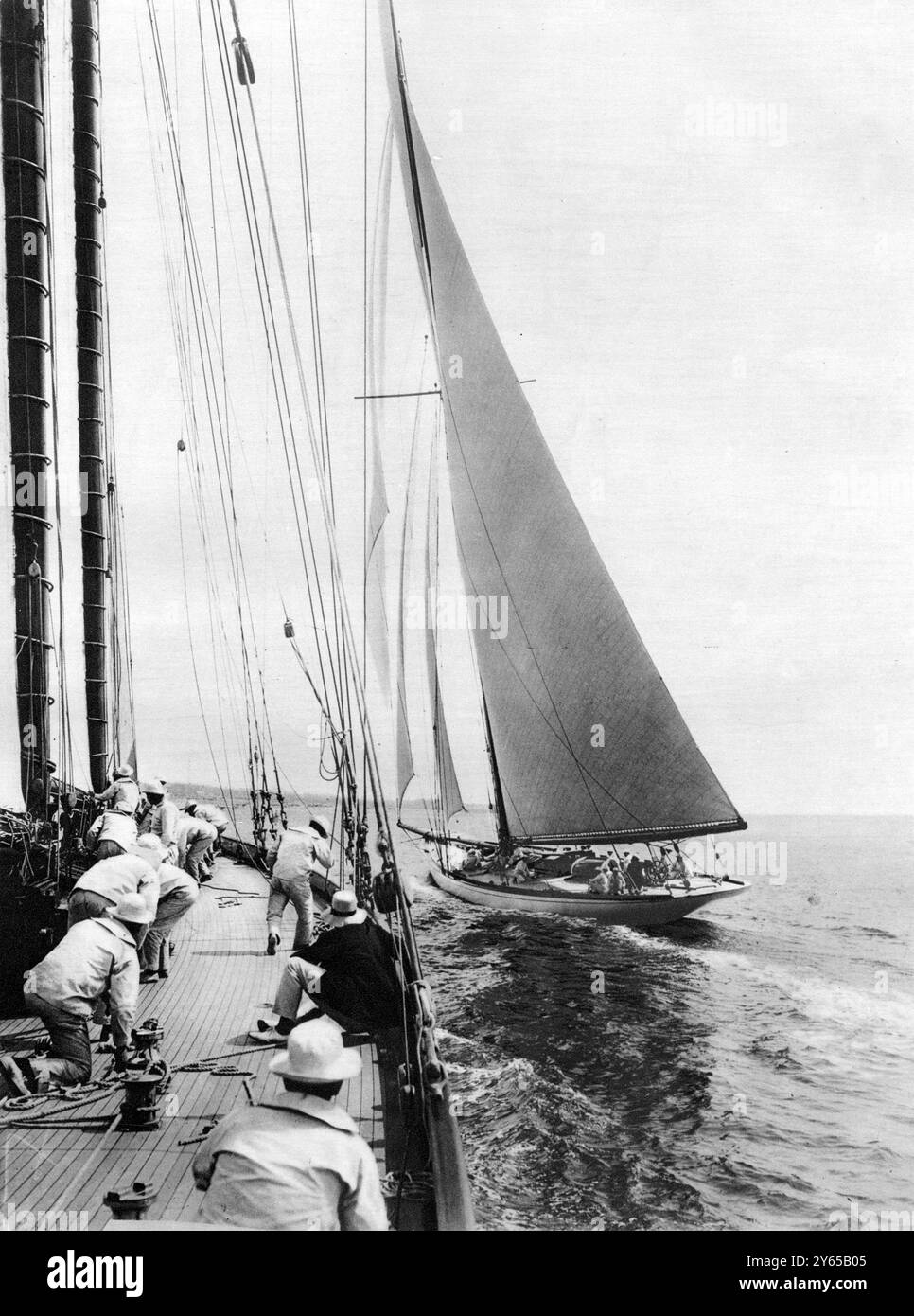 Famous racing yachts Black and White Stock Photos & Images - Alamy