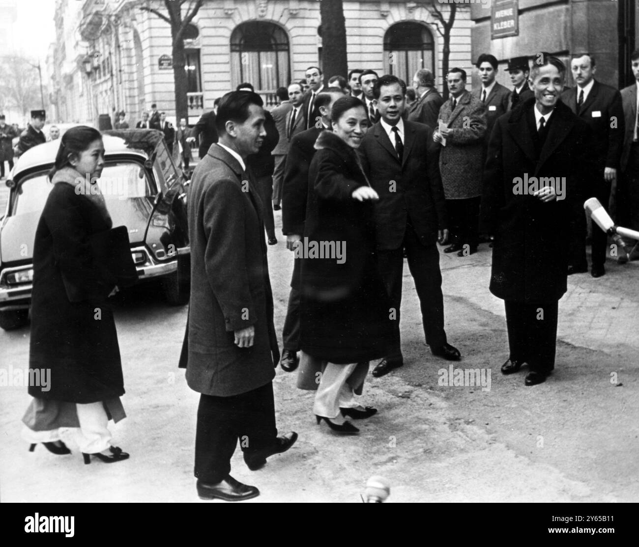 Peace talks in Paris The National Liberation Front 's delegation led by ...