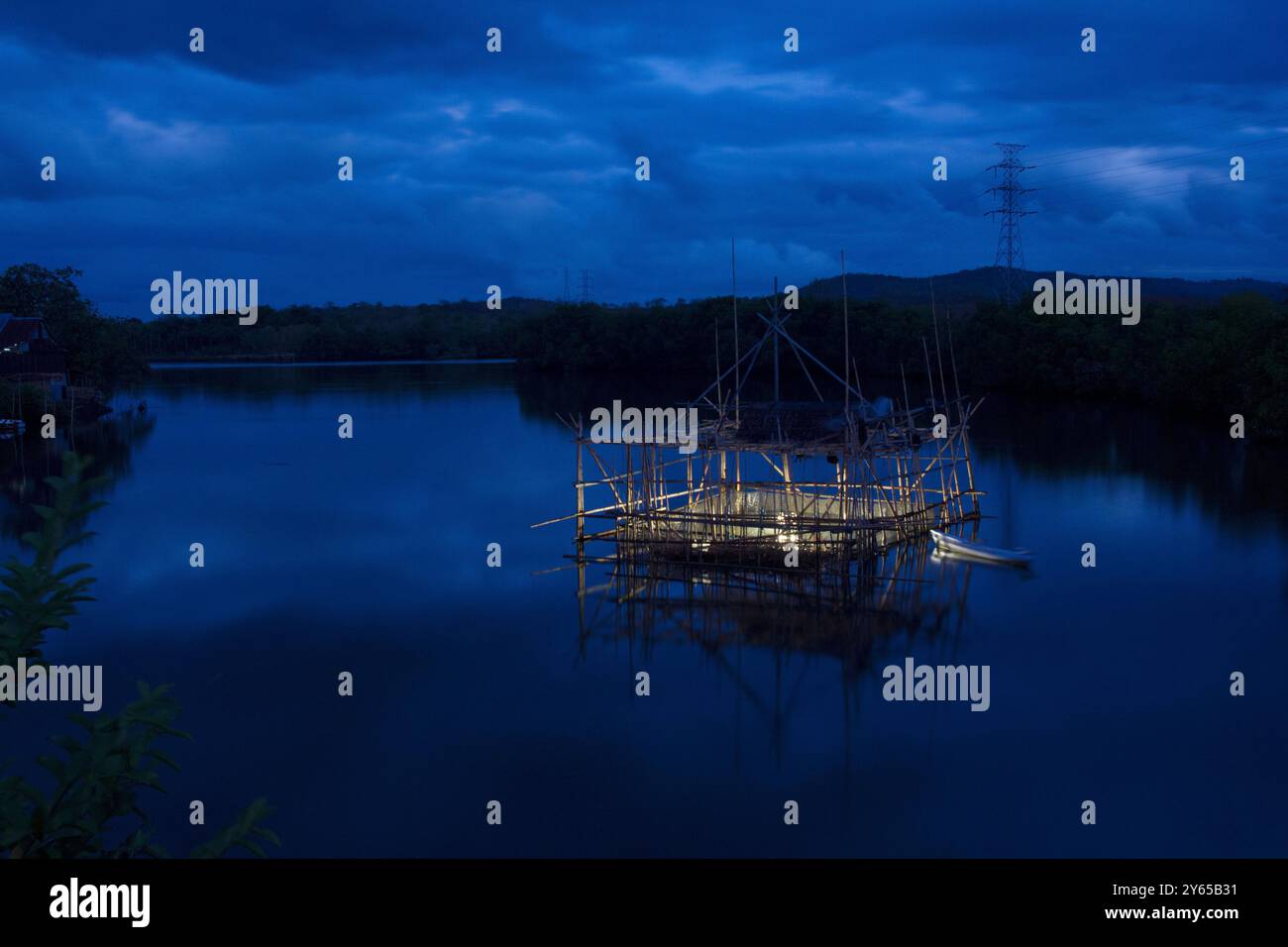 Bagang Fisherman, a structure build from bamboo for to catch fish at ...