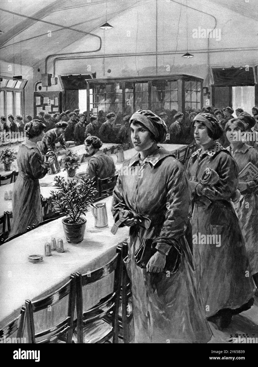 Welfare at work in the munitions factories in WWI. " The care that has ...