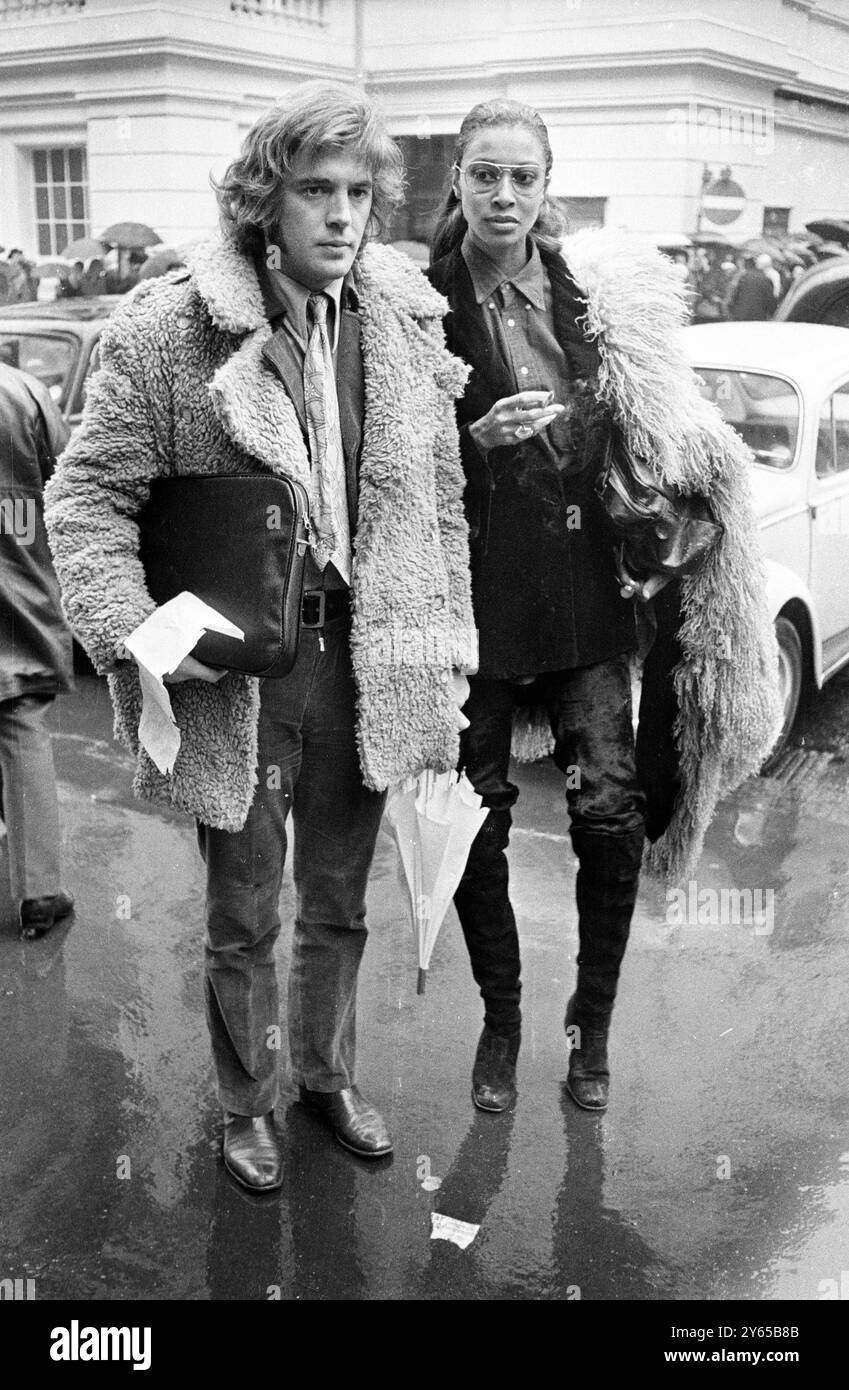 American model Donyale Luna arriving at Bow Street Court with film ...