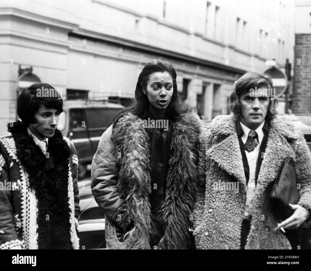 American model Donyale Luna arriving at Bow Street Court with film ...