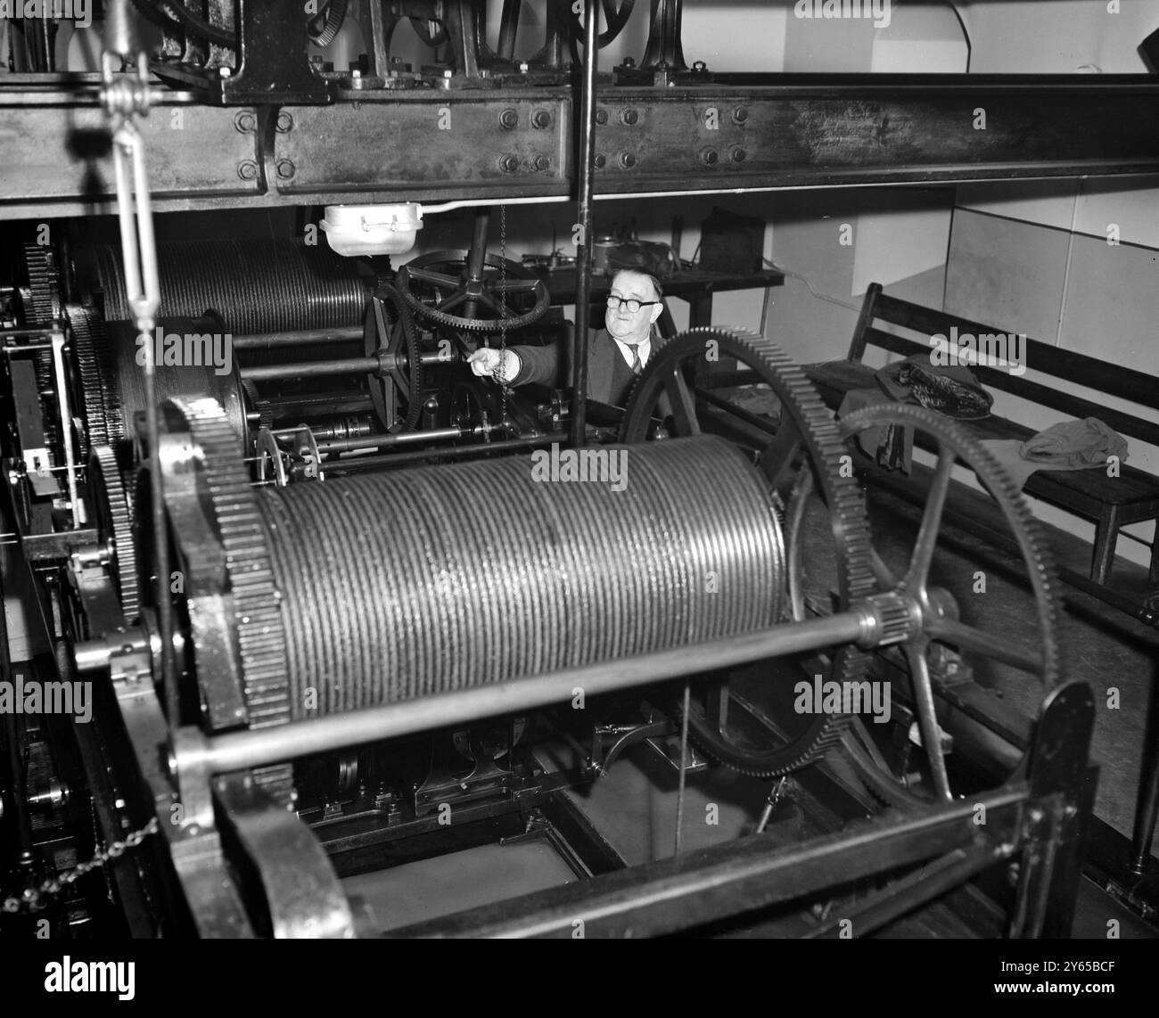 Clock tower works Black and White Stock Photos & Images - Alamy