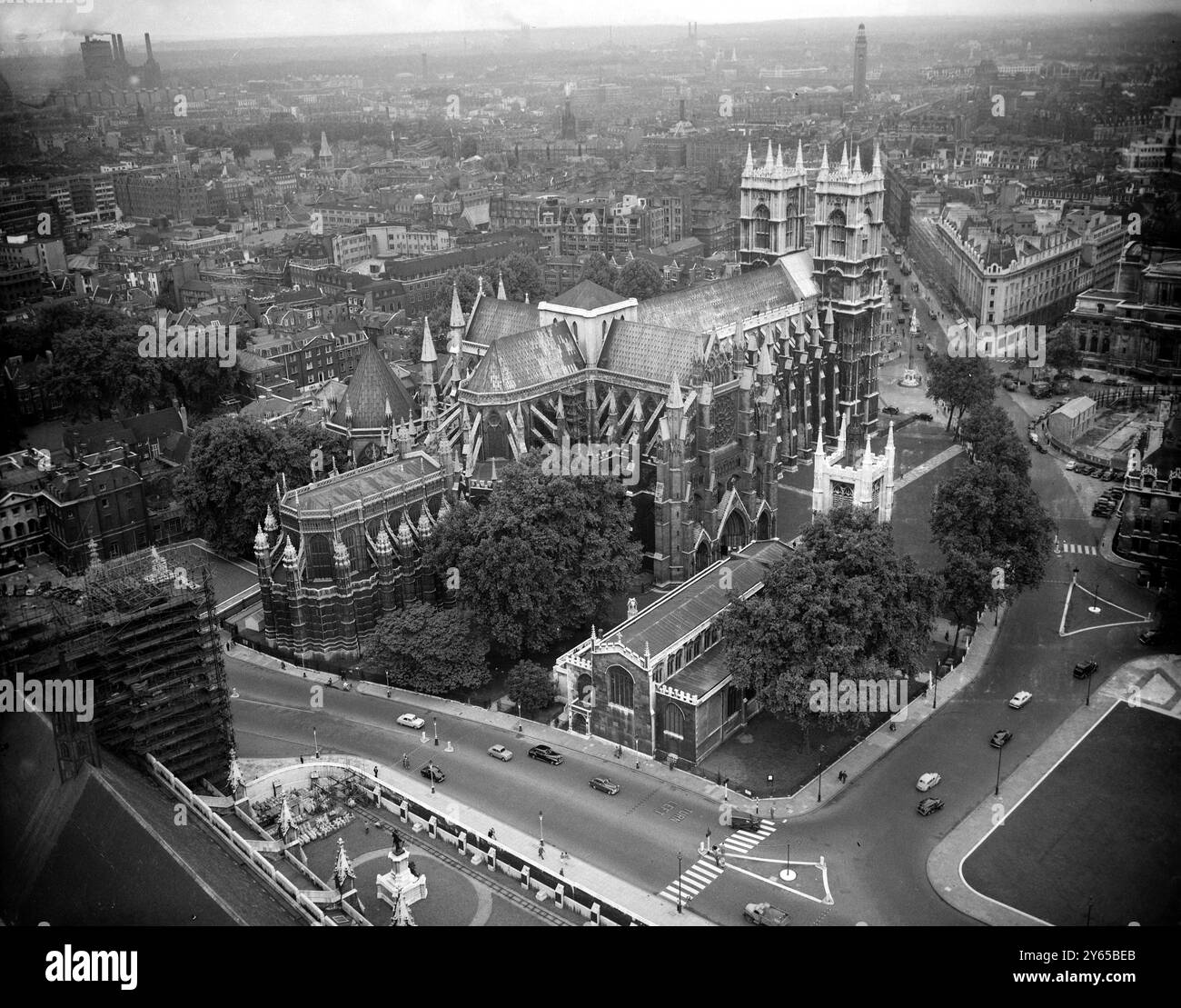 A general view of the famous Westminster Hall as seen from the top of ...
