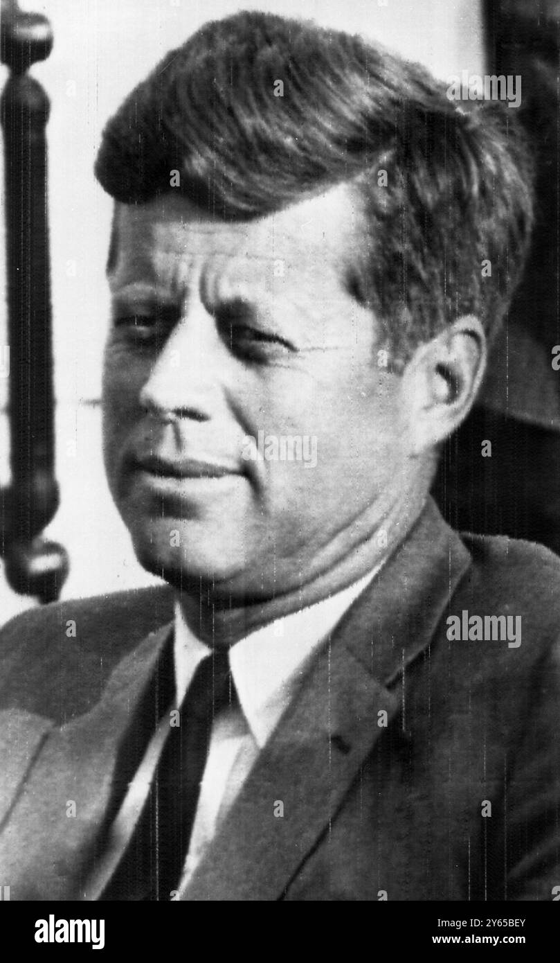 A worried looking US President John Kennedy is shown here leaving The ...