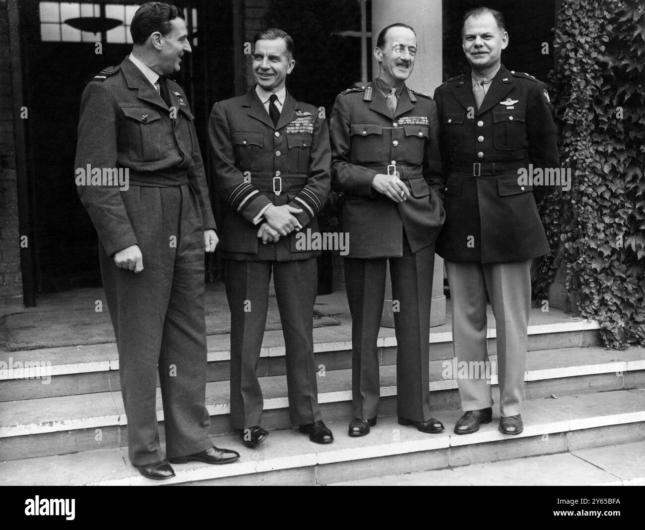 Royal Air Force and anti-aircraft chiefs leading "Exercise Bulldog" at ...