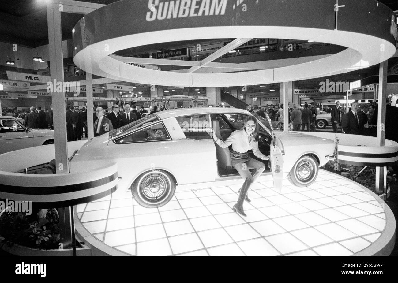 Jennifer Gurley 24 , looks all set to go for a ride in the new Sunbeam ...