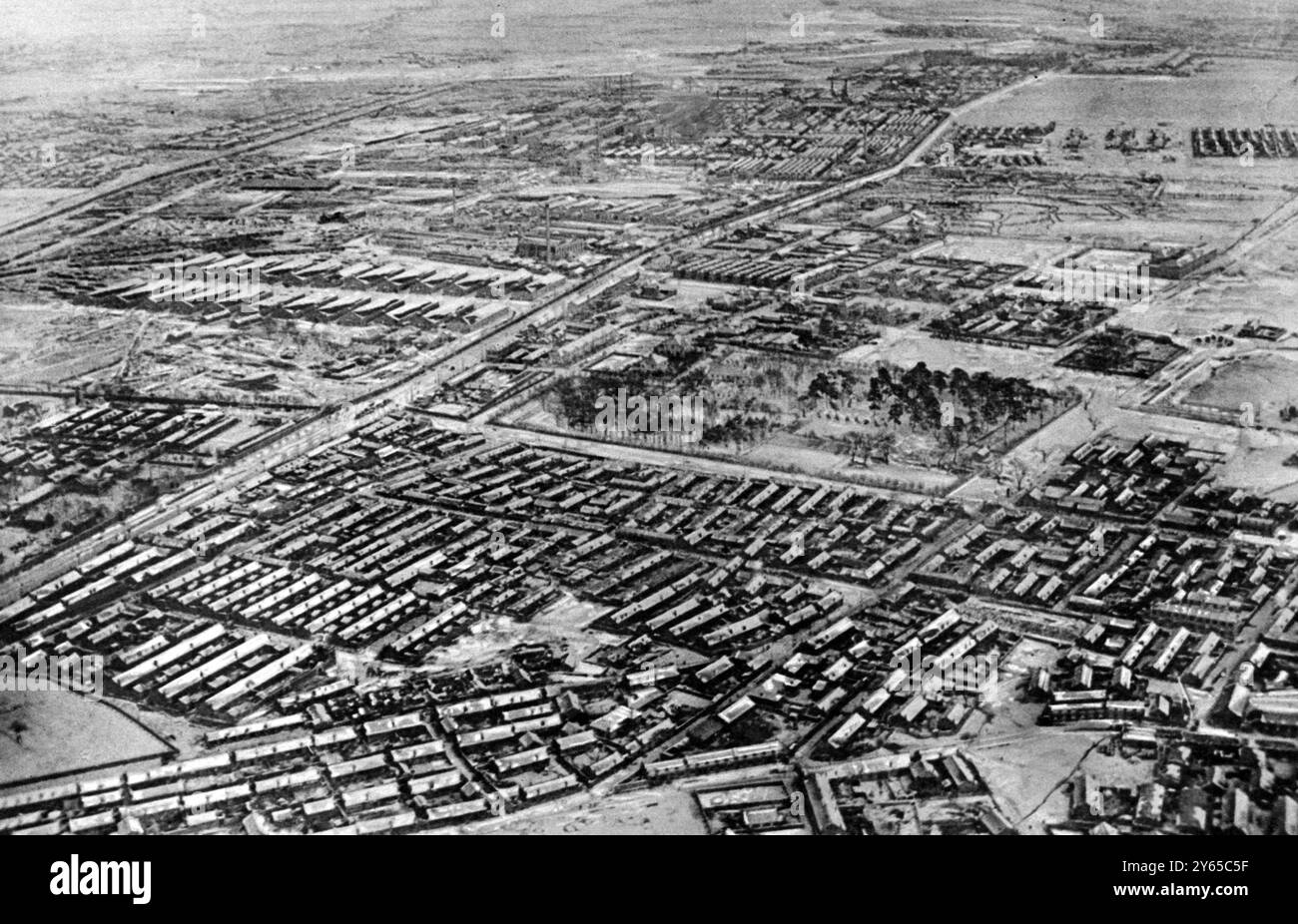 An air view showing the great Japanese military camp outside Mukden : A ...