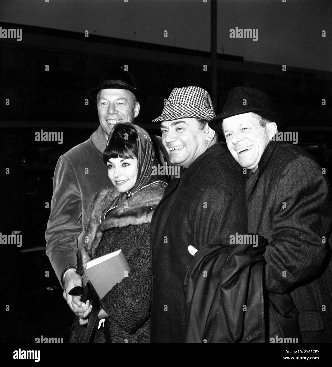 Three of the stars of the film The Flight of the Phoenix pictured as ...