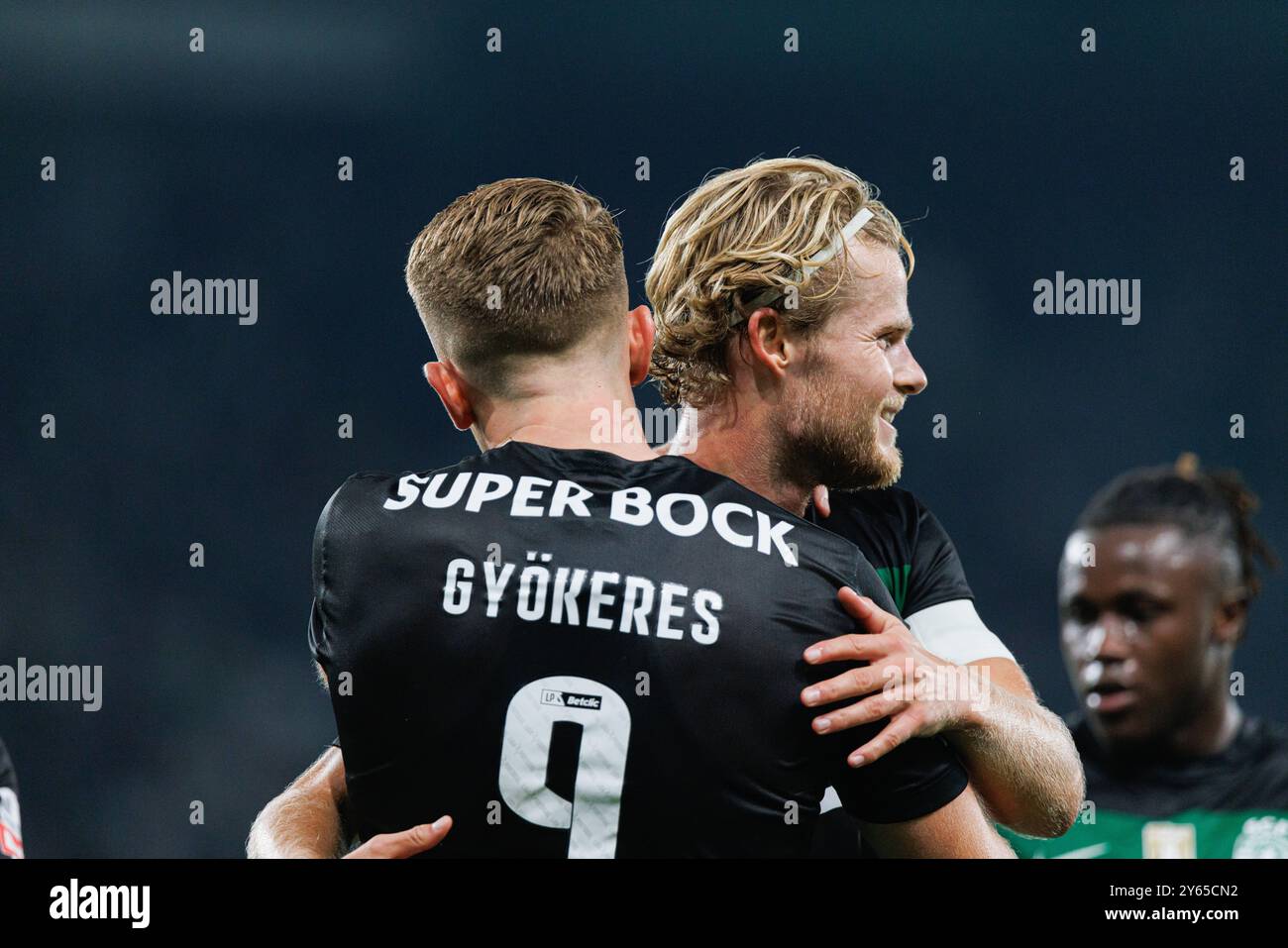 (L-R) Viktor Gyokeres, and Morten Hjulmand (Sporting CP) seen ...