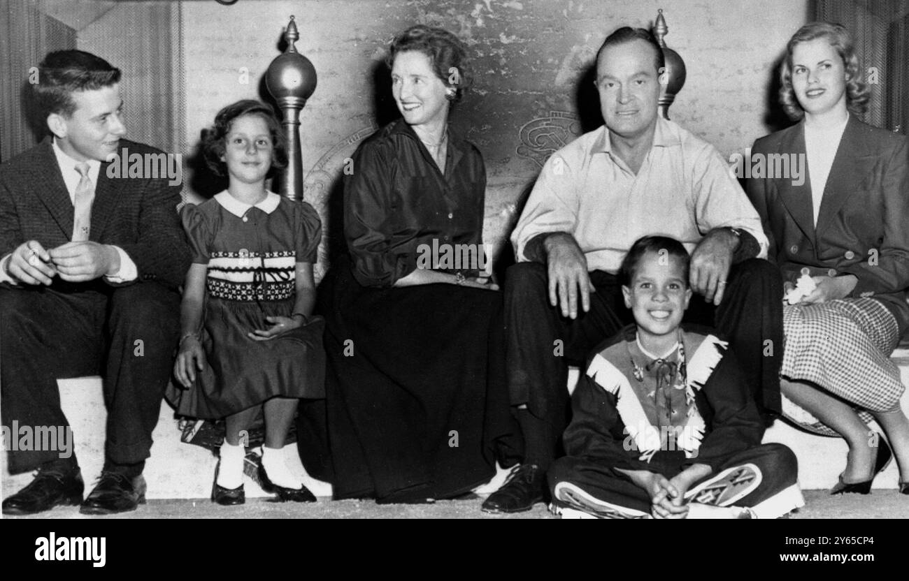 Bob Hope and family . Left to right Tony , Nora , Mrs Dolores Hope ...