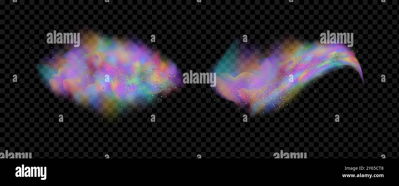 .Explosions of color powder.Background of an explosion of colorful ...