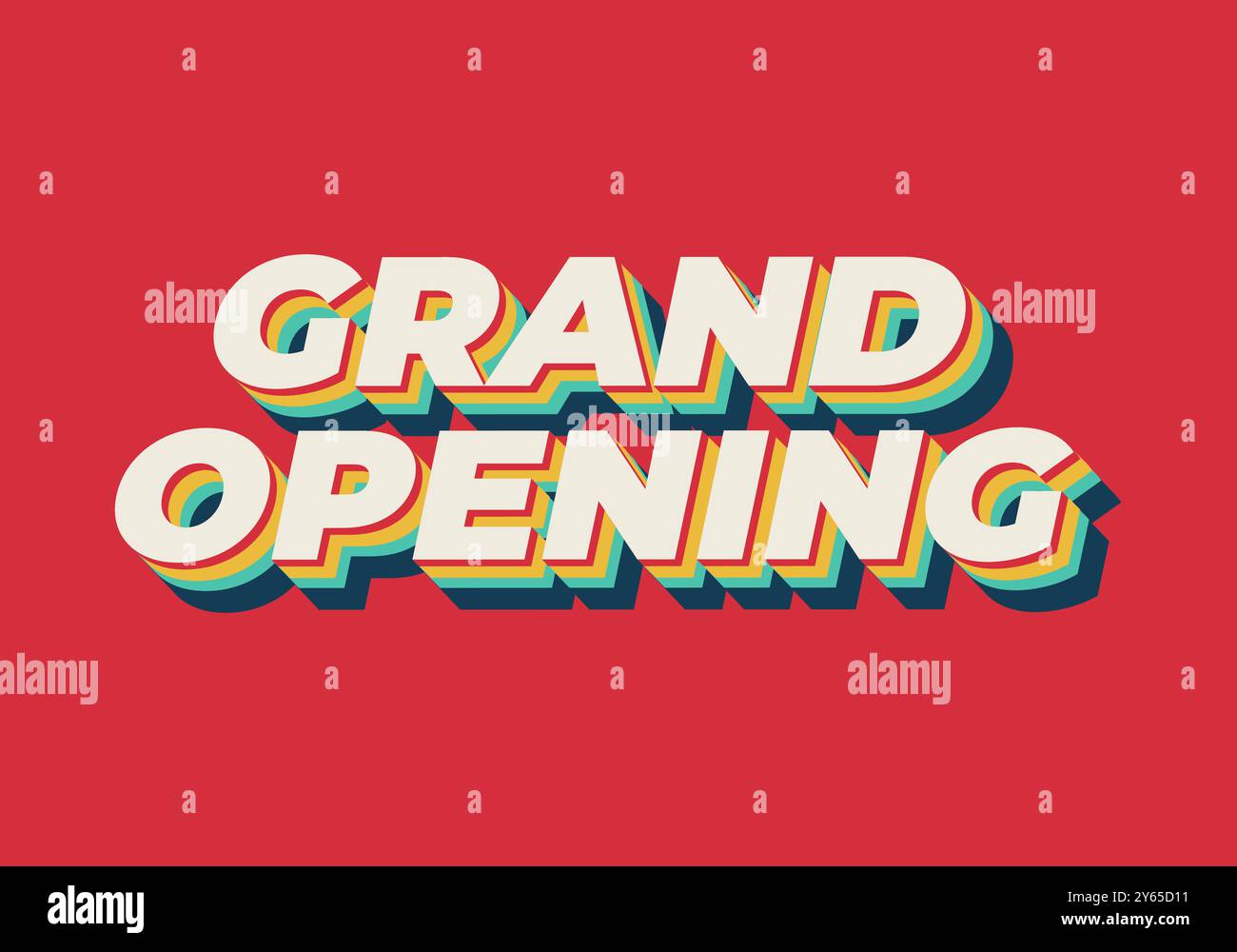 Grand opening. Text effect design in modern colors with 3D style Stock ...
