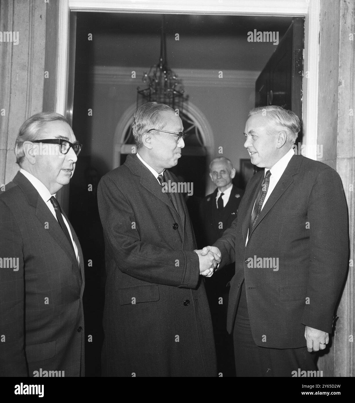 Premier Meets U Thant British Prime Minister , Harold Wilson greets ...