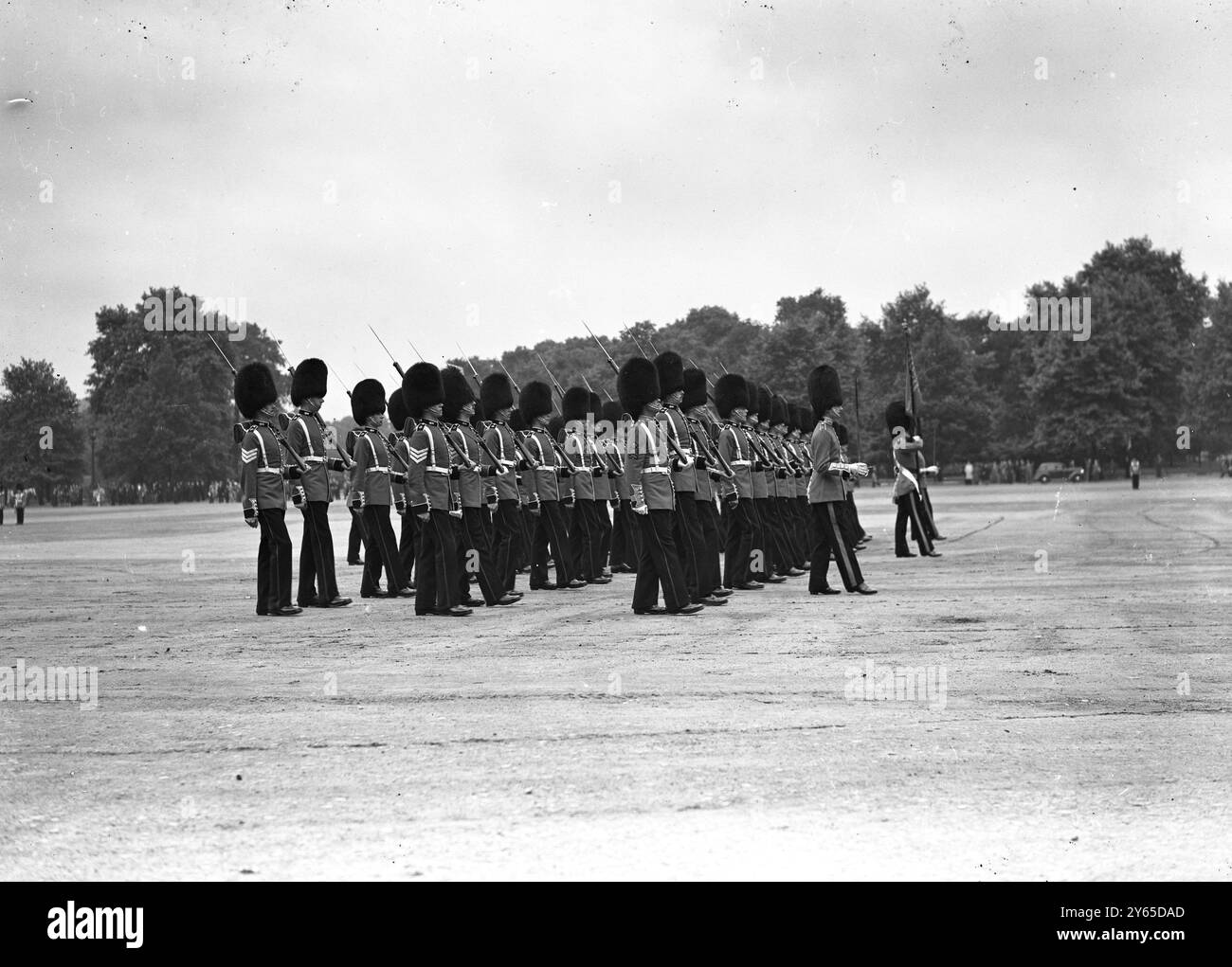 On Horse Guards Parade Grenadier and Irish Guards in the new formation ...
