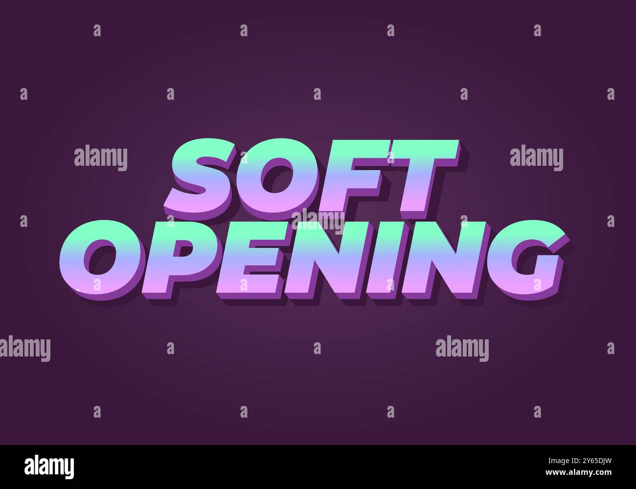 Soft opening. Text effect design for digital ads with 3D style Stock ...