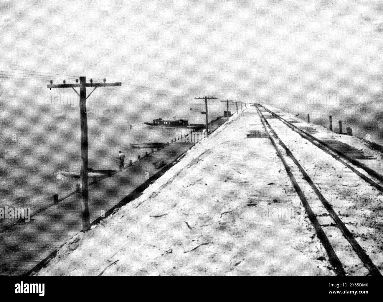 Over sea railway Black and White Stock Photos & Images - Alamy