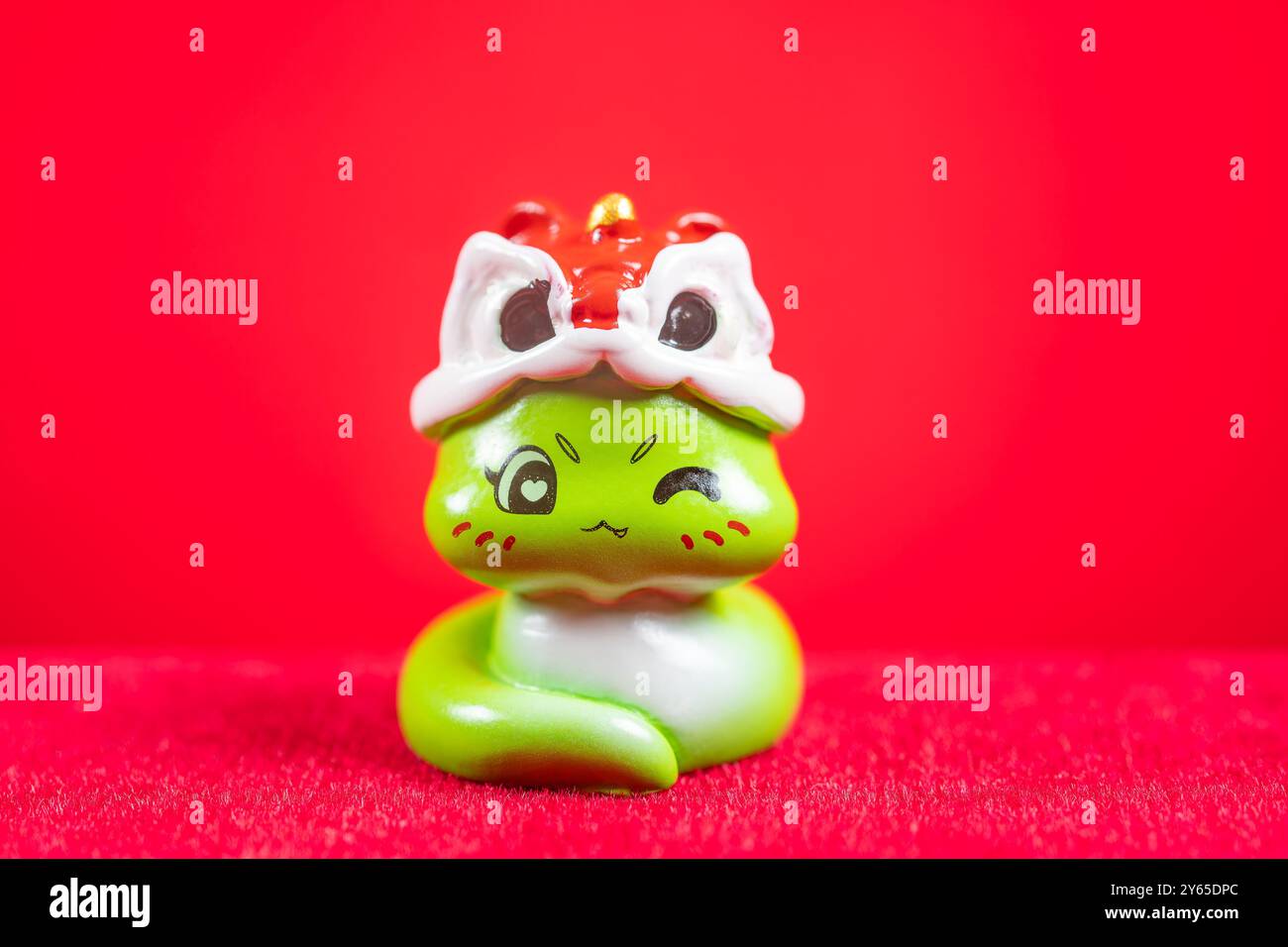 Chinese New Year of Snake mascot on red no logo no trademark Stock ...
