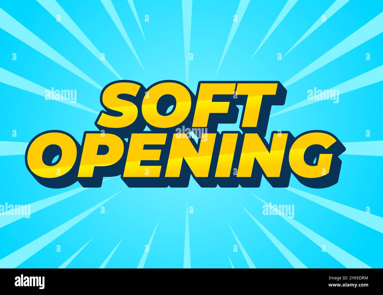 Soft opening. Text effect design for digital ads with 3D style Stock Vector Image & Art - Alamy