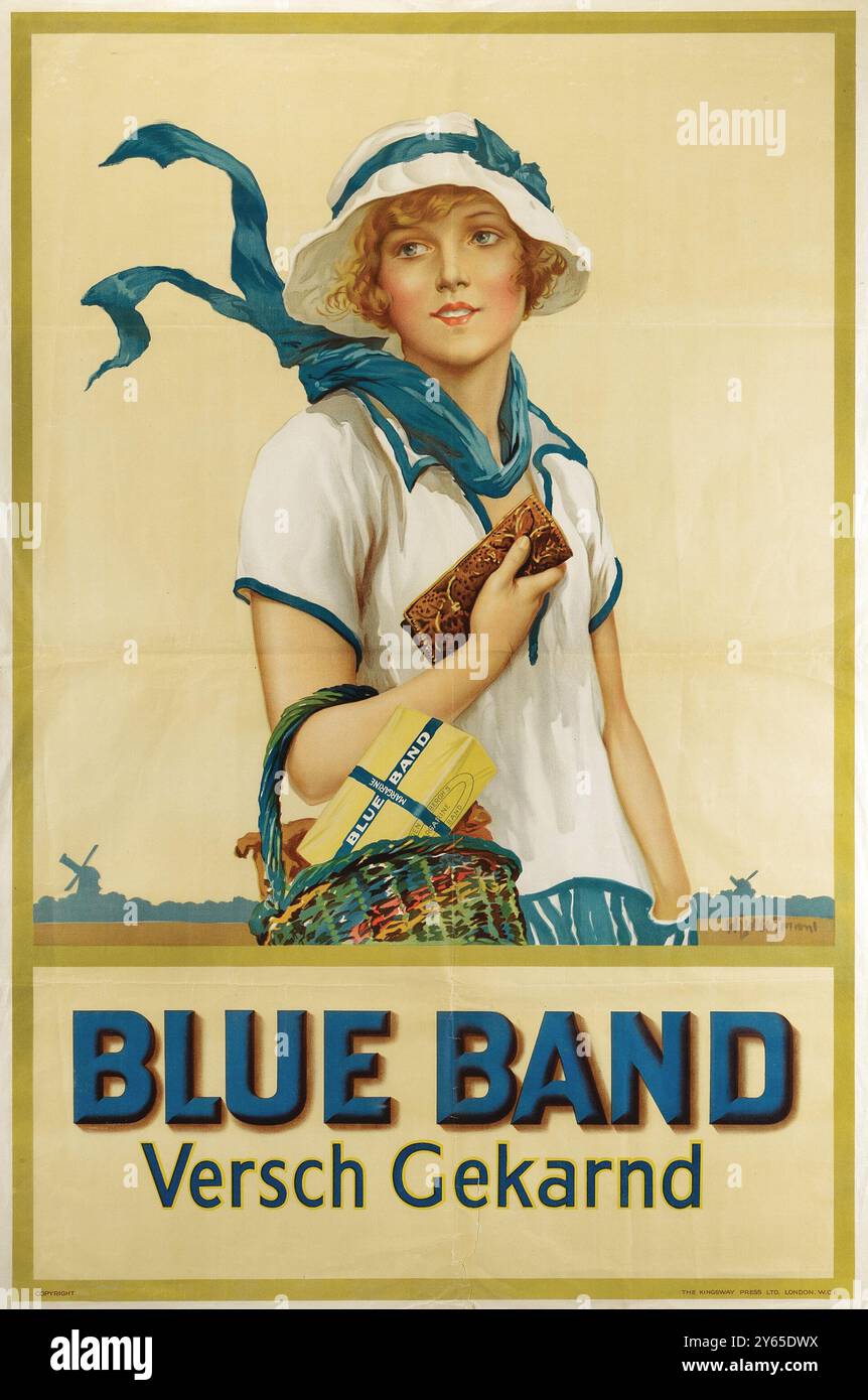 Blue Band - Versch Gekarnd (Differently kneaded) - Old advertisement ...