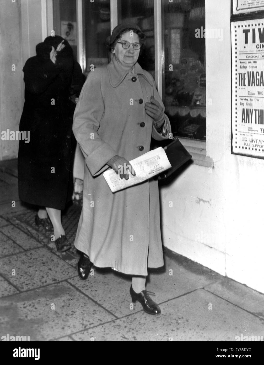 Nursing Sister Gladys Miller , of Eastbourne , is seen after giving ...
