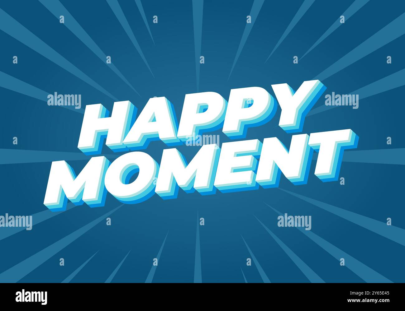 Happy moment. Text effect design in 3D style with modern colors Stock ...