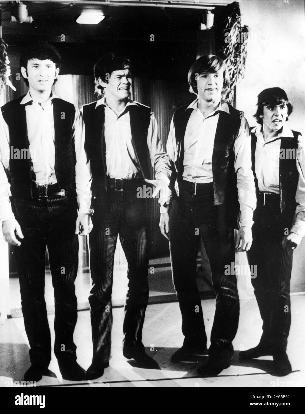 Members of the Monkees pop group in 1966 . Left to right MIke Nesmith ...