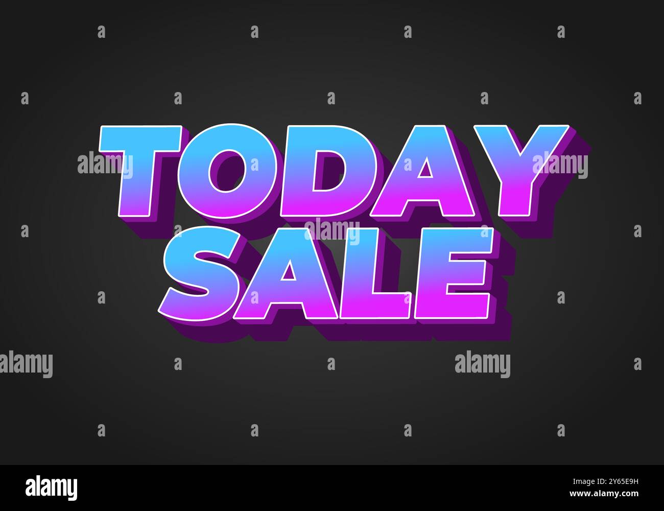 Today sale. Text effect design in 3D style with good color combination ...