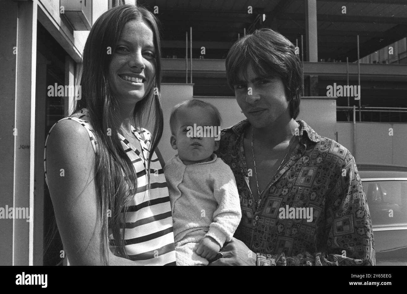 Davy Jones of the Monkees with his wife Linda and daughter Talia ...
