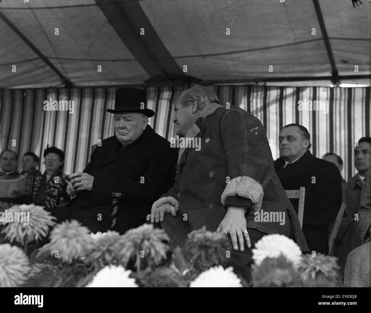 Churchill " My Last Prize , Peace " . Winston Churchill , on left ...