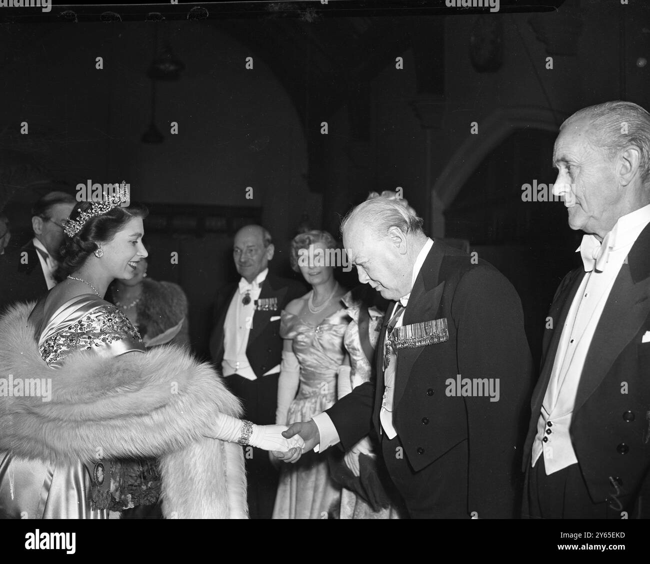 Princess Elizabeth Meets Mr Churchill At The Guildhall . Glittering ...